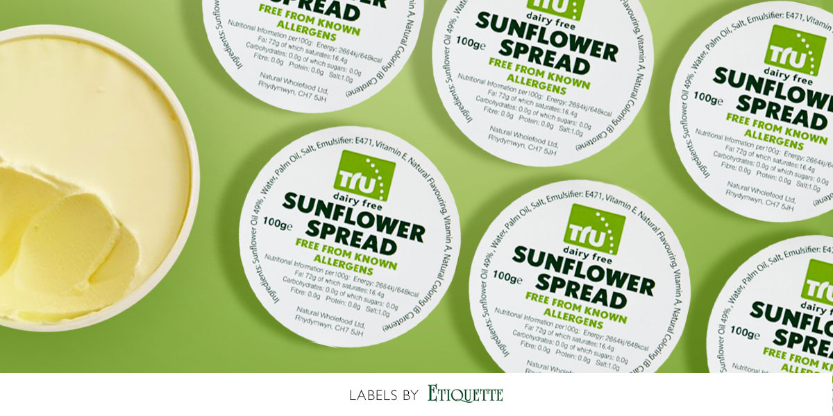 Sunflower Spread Labels for Natural Wholefood | The Etiquette Labelling ...
