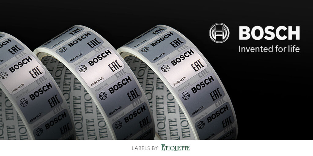New Printed Silver Polyester Labels for Bosch | The Etiquette Labelling ...